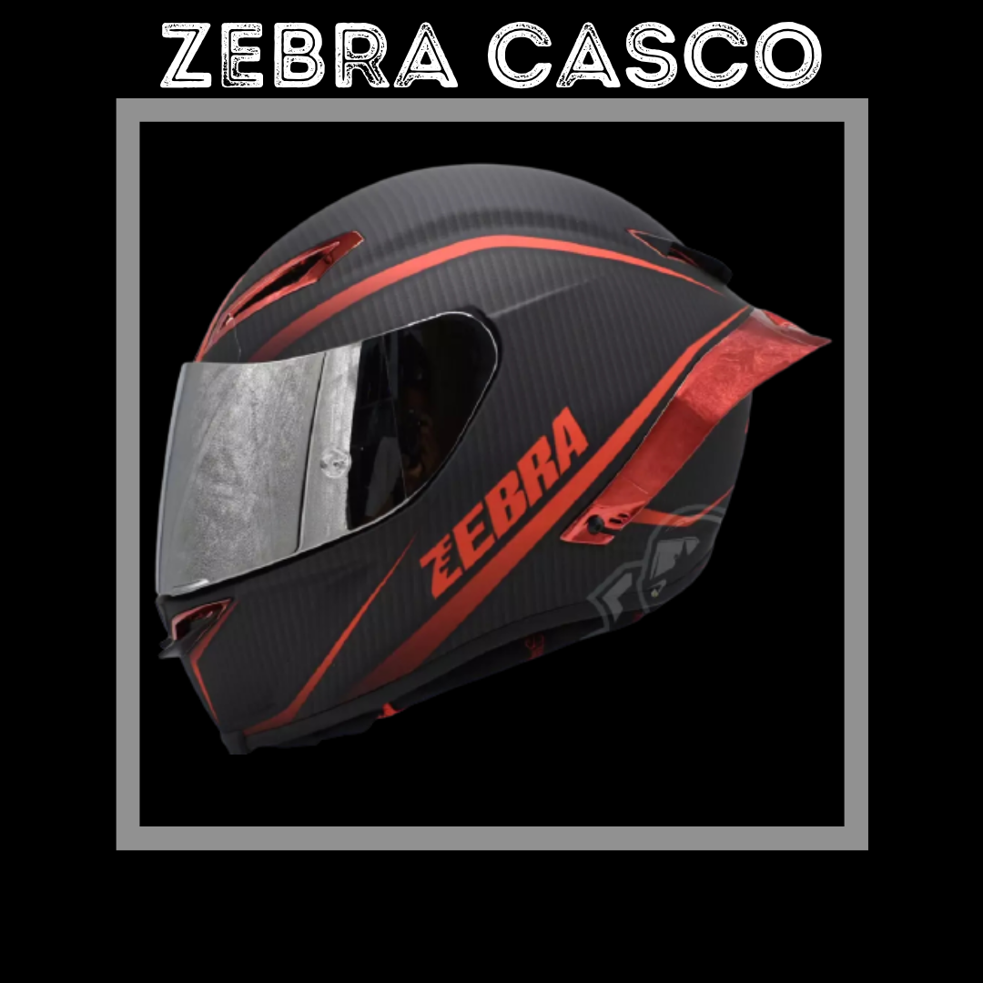 ZEBRA 795 CASCO CARBON RED FULL FACE HELMET | Lazada PH