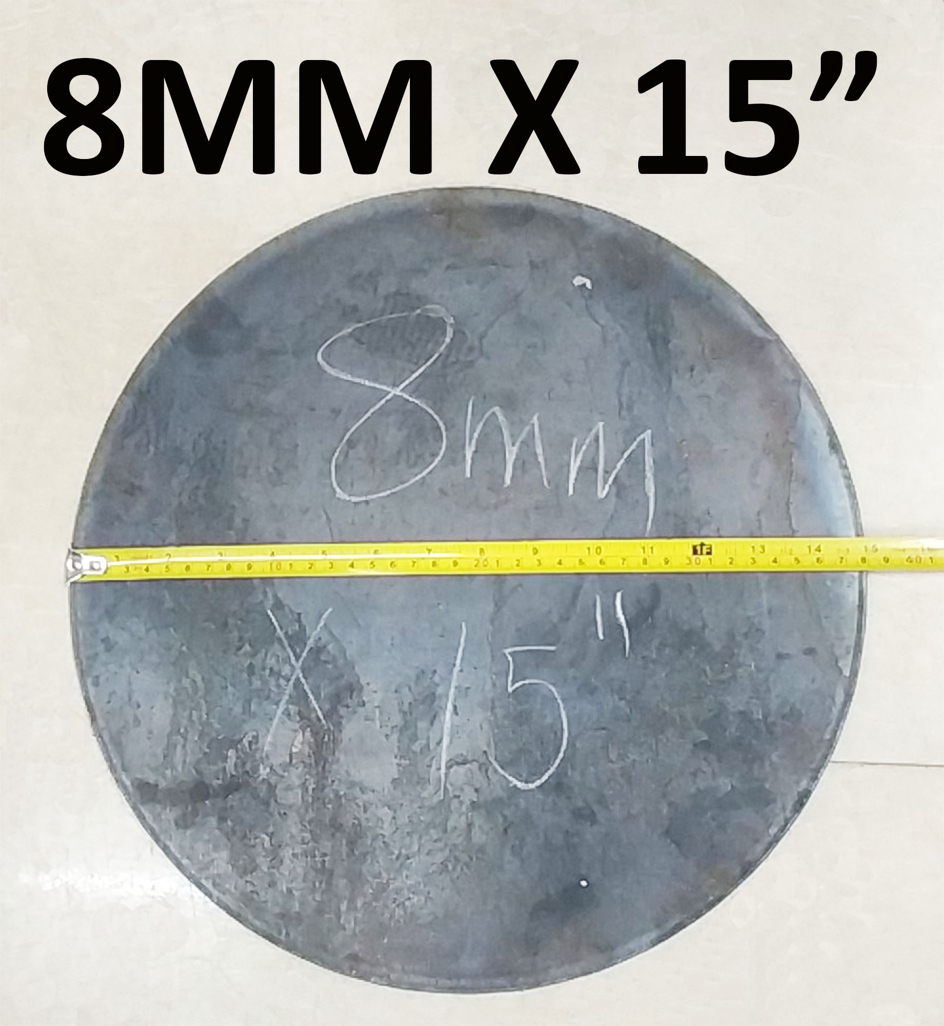 MS BASE PLATE CIRCLE 8MM THICKNESS X 15 INCHES DIAMETER MILD STEEL ...