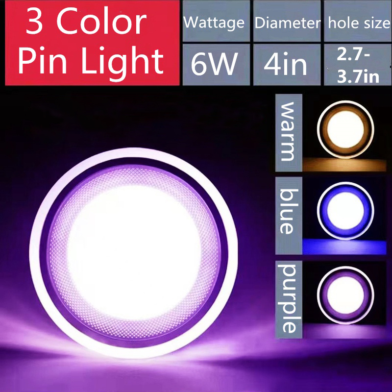 Pin Lights Led For Ceiling Tri Color Panel Light Dimming Square Round ...