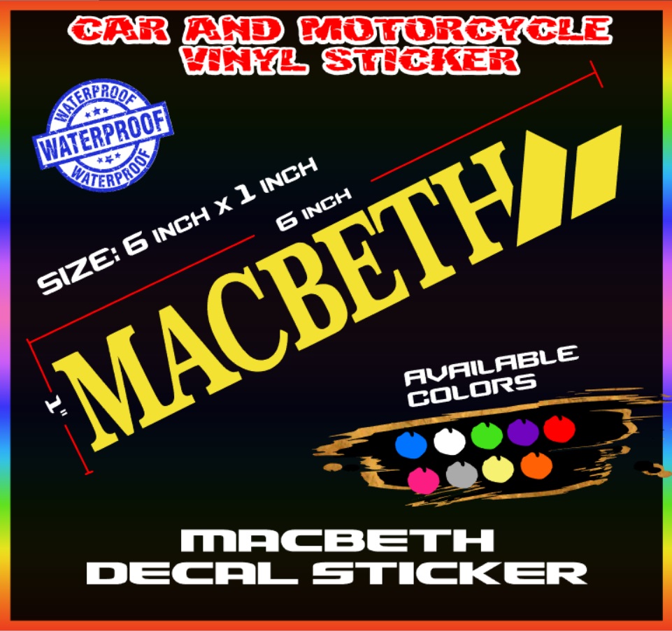 Macbeth sticker decals | Lazada PH