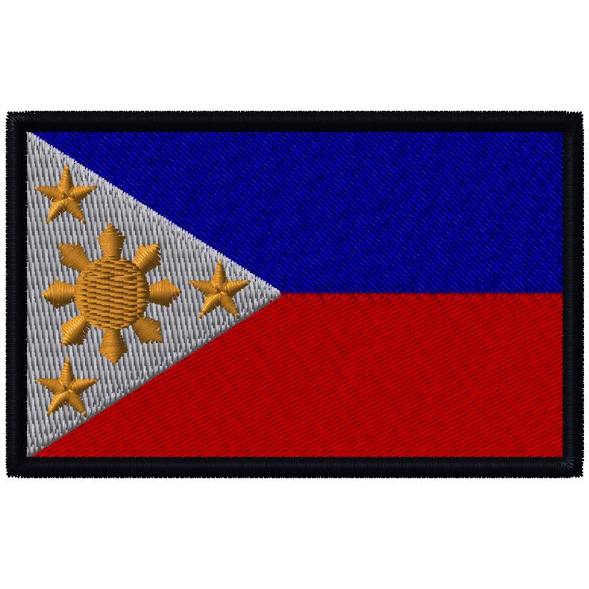 Philippine Flag sew-on decorative embroidered fabric patch for sewing ...