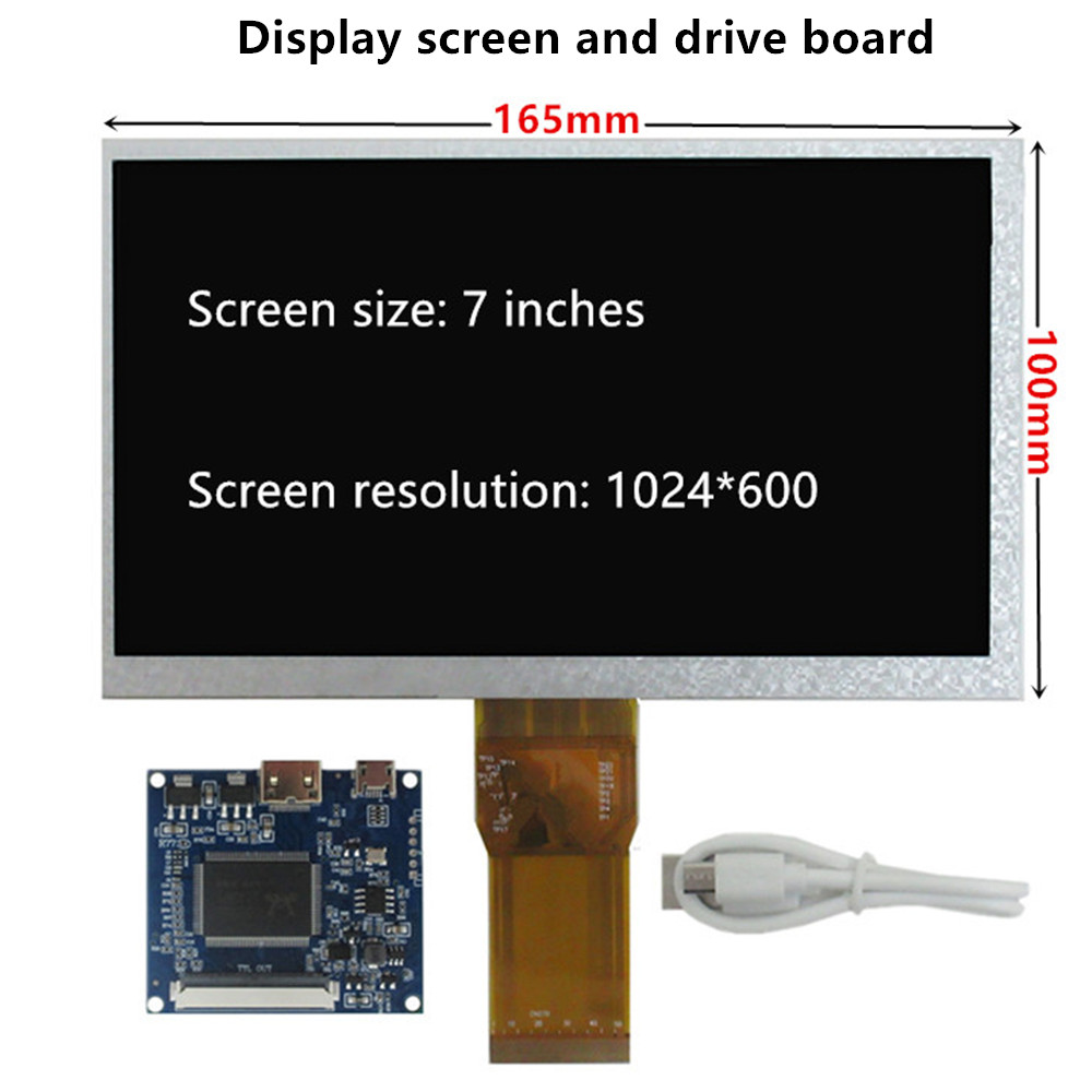 7 Inch 1024*600 Multipurpose Portable DIY LCD Screen Display Monitor ...