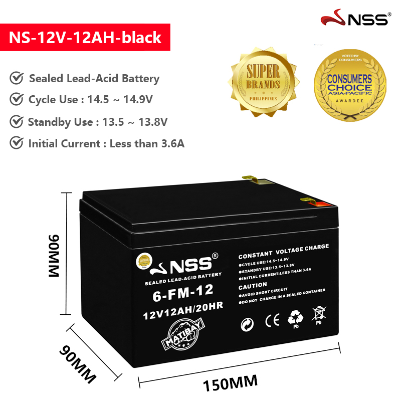 NSS Solar Battery 12V 12AH / 20AH / 40AH / 65AH / 100AH Original ...