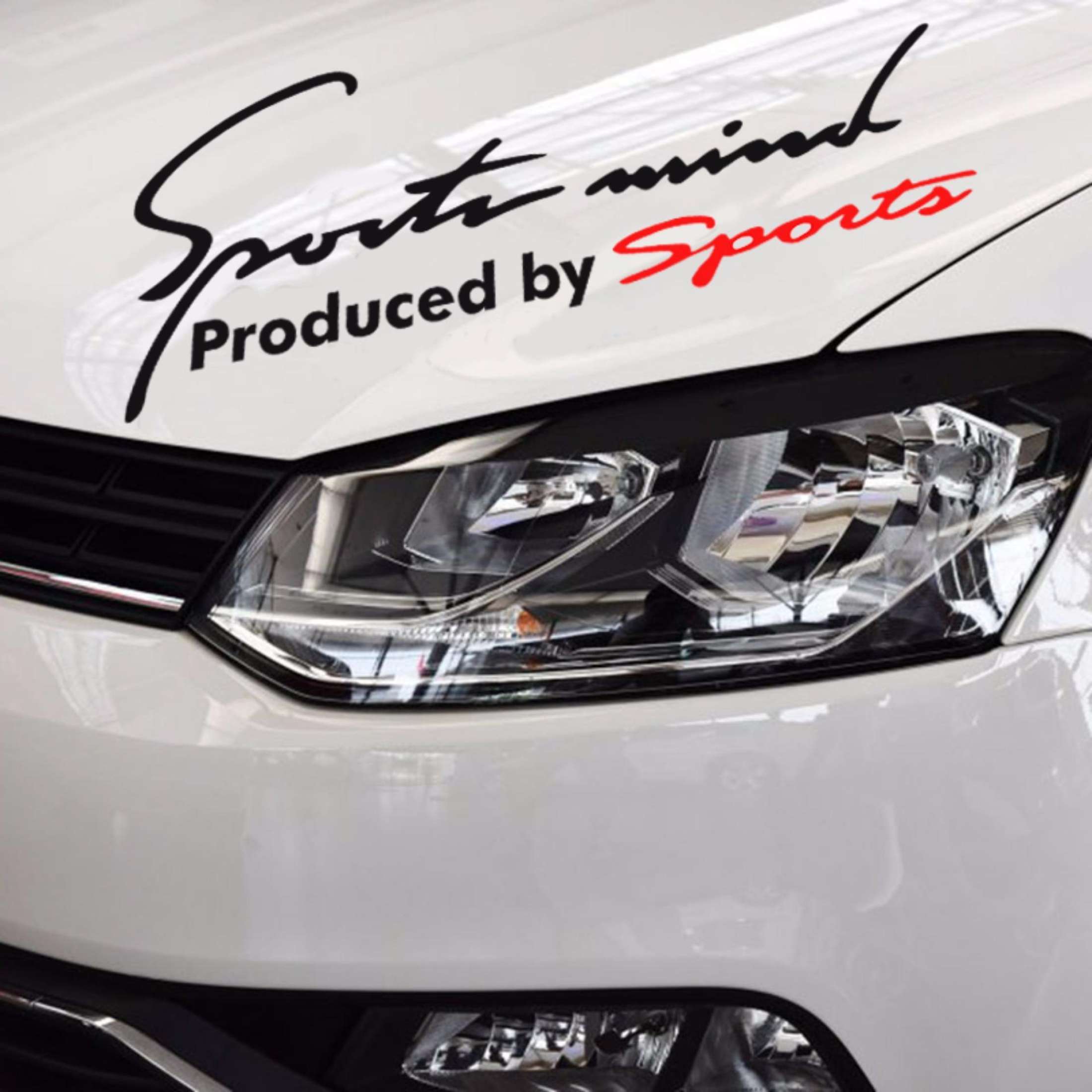 Sports Mind Produced by Sports Car Sticker Black Red Combination (Vinyl ...