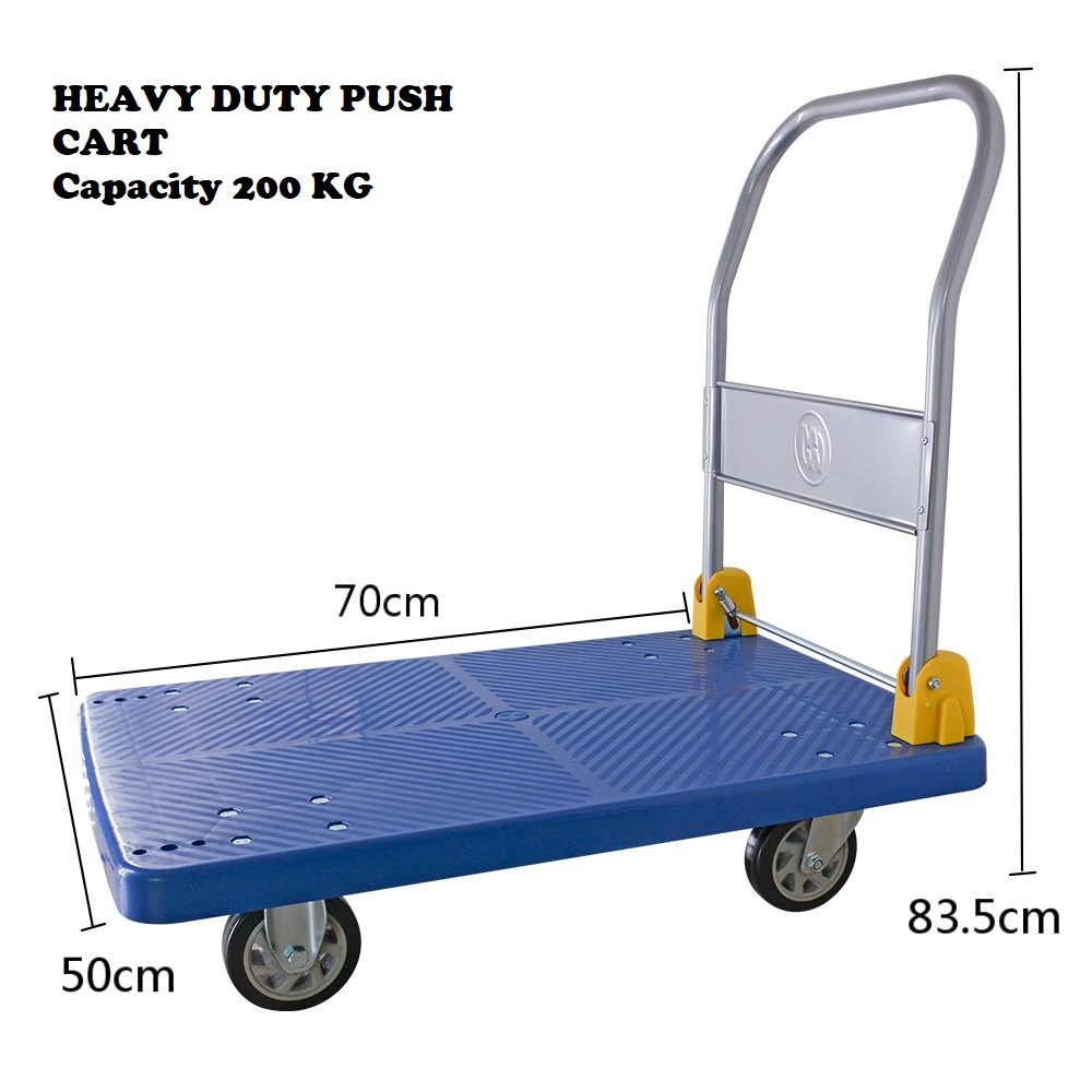 200kg Heavey Duty Push Cart Trolley | Lazada PH