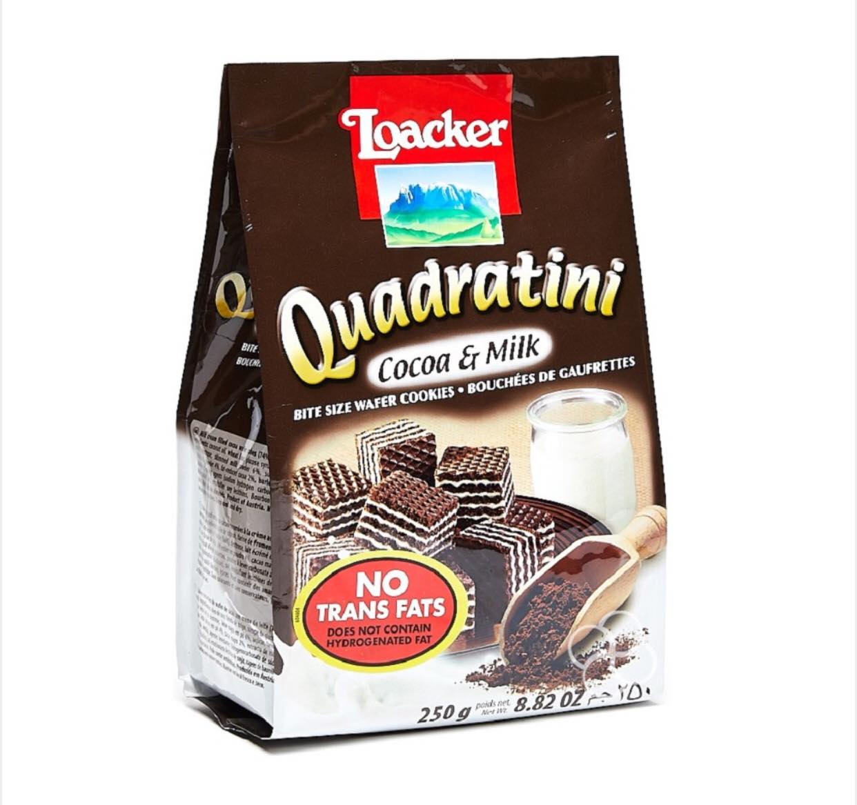 Loacker Quadratini Cocoa & Milk Wafer 250g | Lazada PH