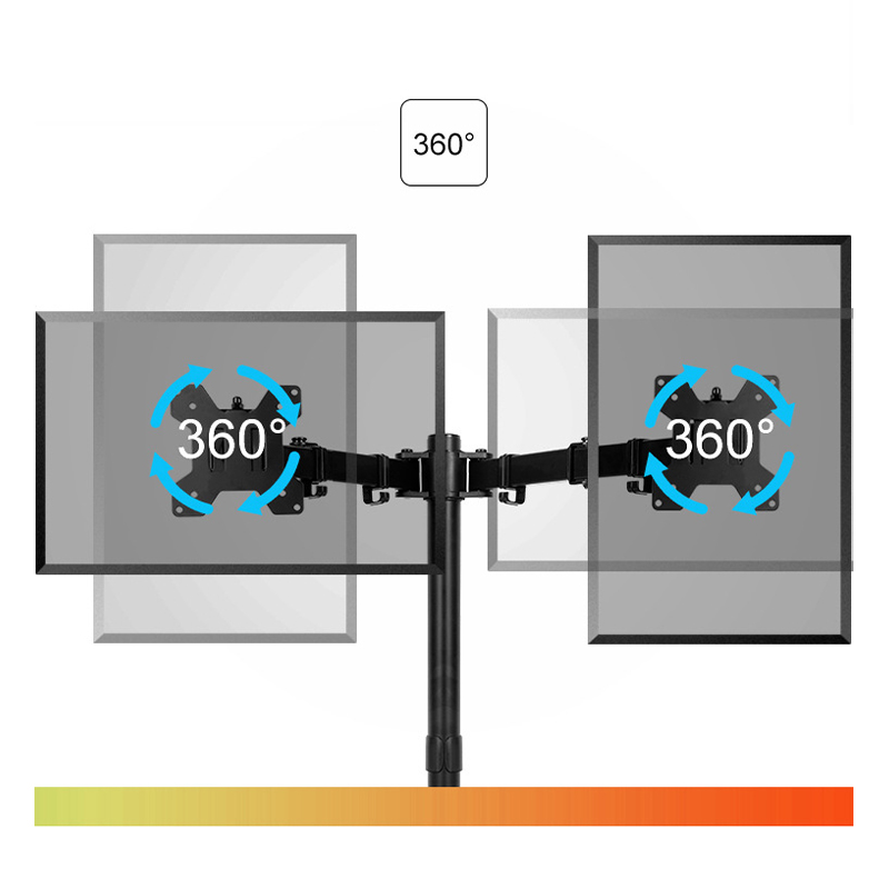 Loop Alloy Dual Arm Monitor Bracket with Base for 18-27“ Monitors ...