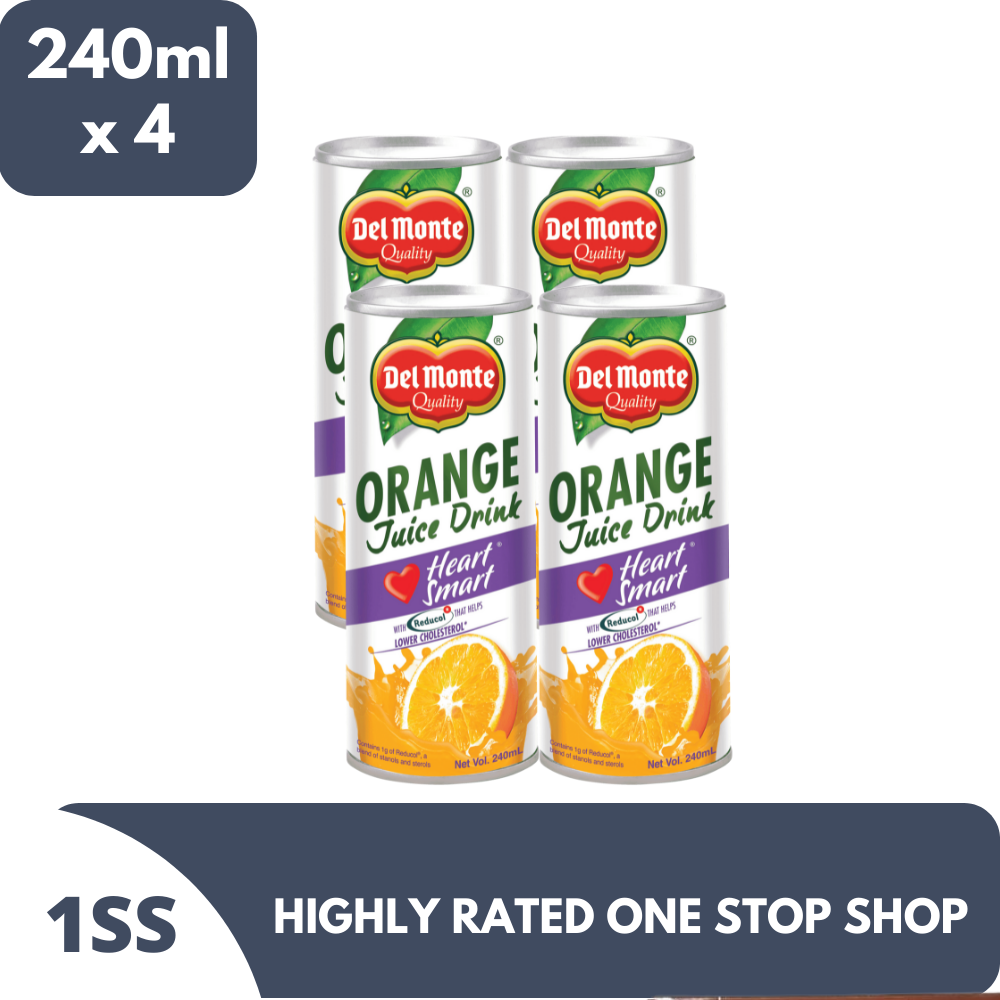 Del Monte Heart Smart Orange Juice 240ml x 4 | Lazada PH