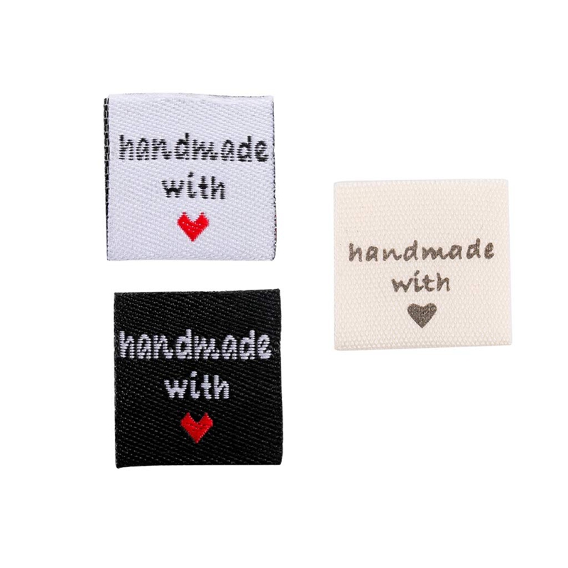 150 Pcs Handmade Sew-on Woven Clothing Labels Sewing Crafting Fabric ...