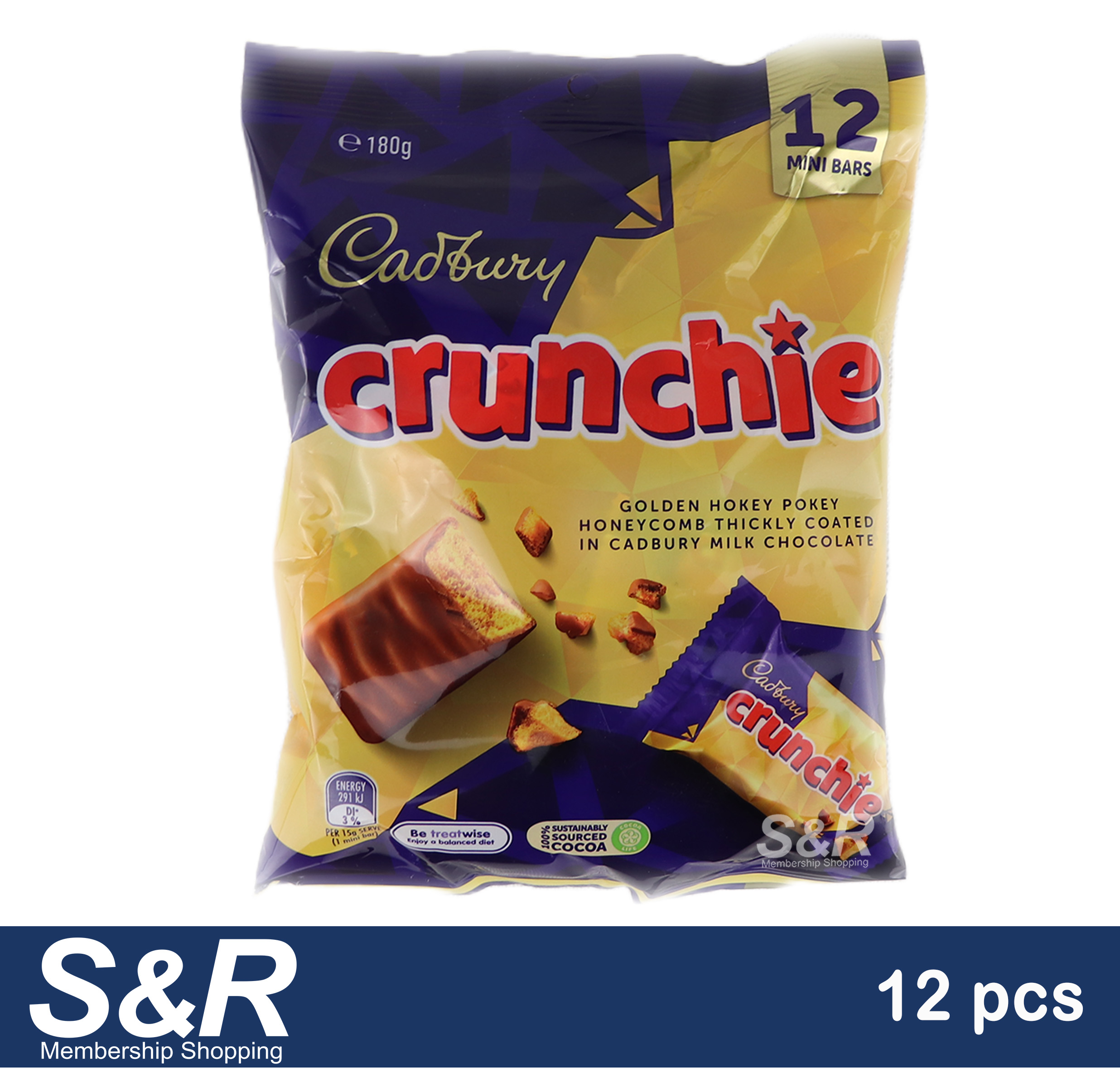Cadbury Crunchie Mini Bars (15g x 12pcs) | Lazada PH