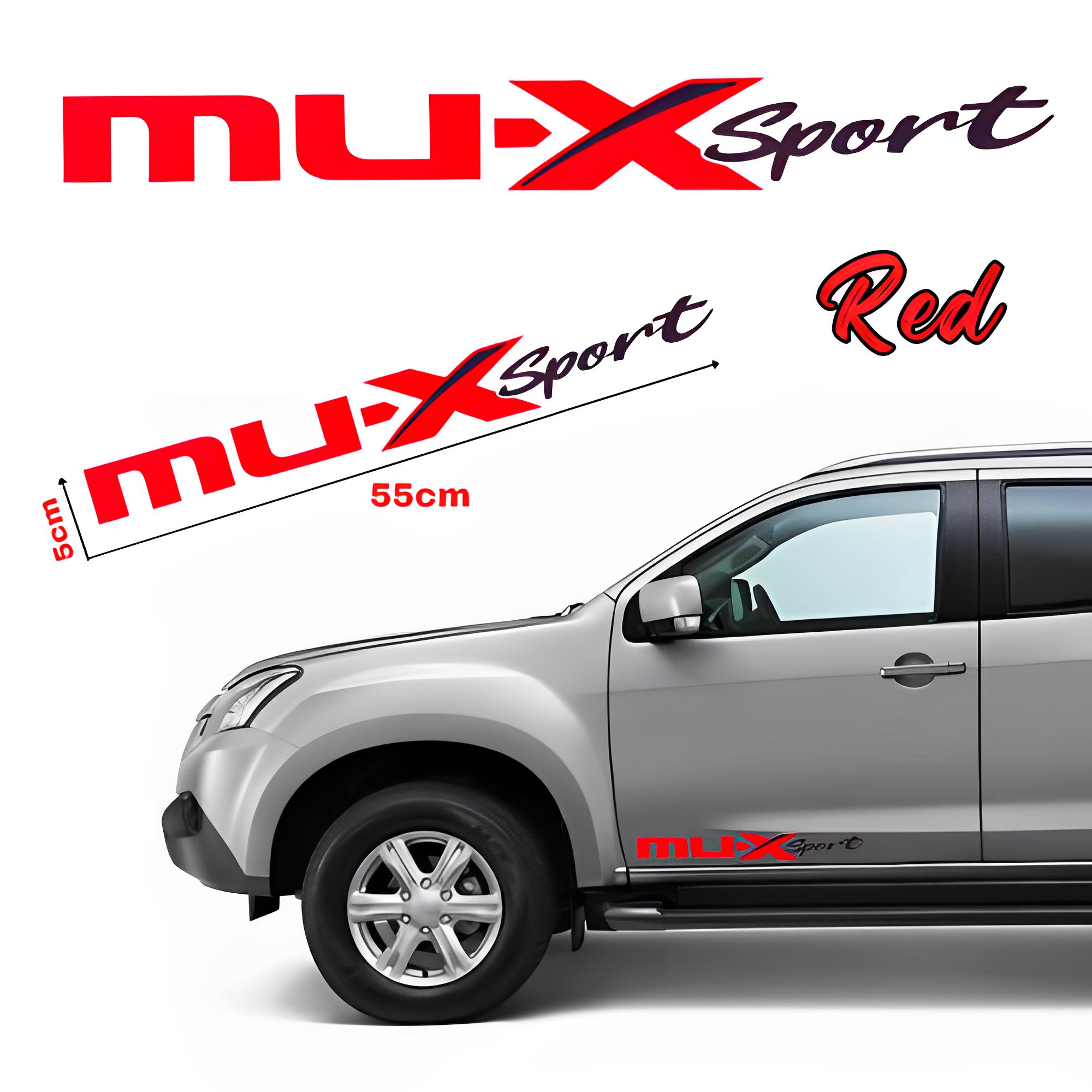 CP 1Pc Isuzu Mu-x Car Sticker Design for Side Doors and Rear Windshield ...