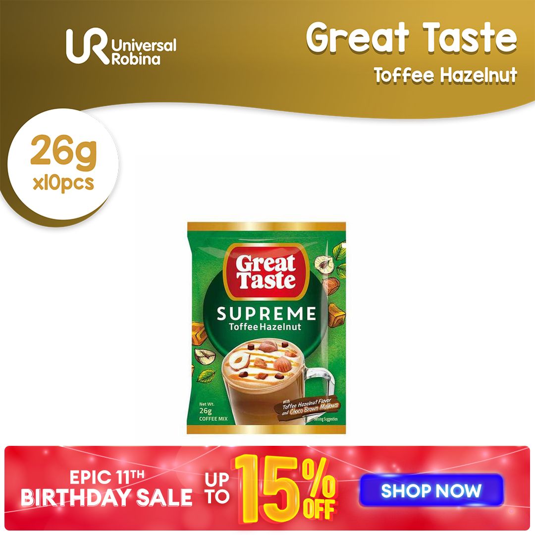 Great Taste Supreme Toffee Hazelnut (26g x 10) | Lazada PH