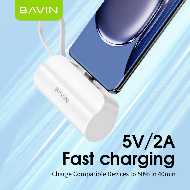 Bavin PC012/PC013 5000mAh Mini Fast Charging Portable Power Bank w ...