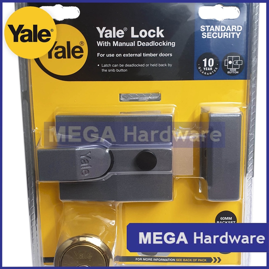 YALE Rim Lock (gate lock) Night Latch Door Lock Double Locking Deadlock ...