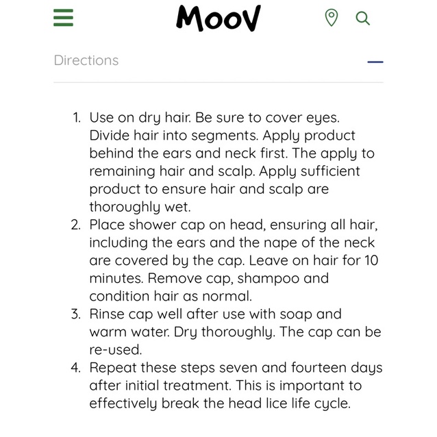 100ml MOOV HEADLICE LICE LISA KUTO SOLUTION TREATMENT SENSITIVE TAKKAL ...