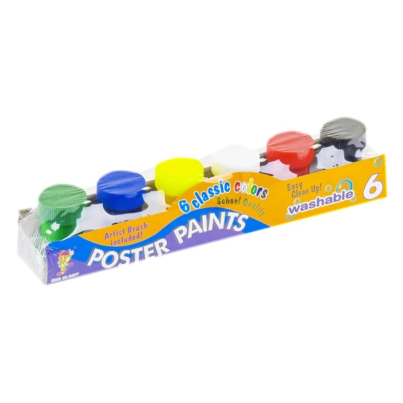 washable paints Poster paint 6’s school supplies | Lazada PH
