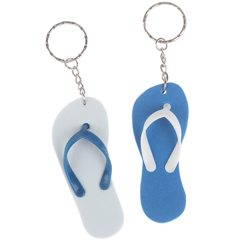 Jay 2Pcs Boat Floating Keychain Buoyant Foam Flip Flops Shaped Key ...