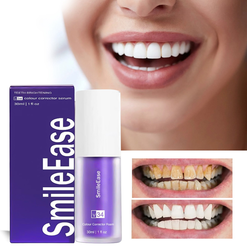 Smile Ease Toothpaste V34 Colour Correct Whitening Teeth Purple ...
