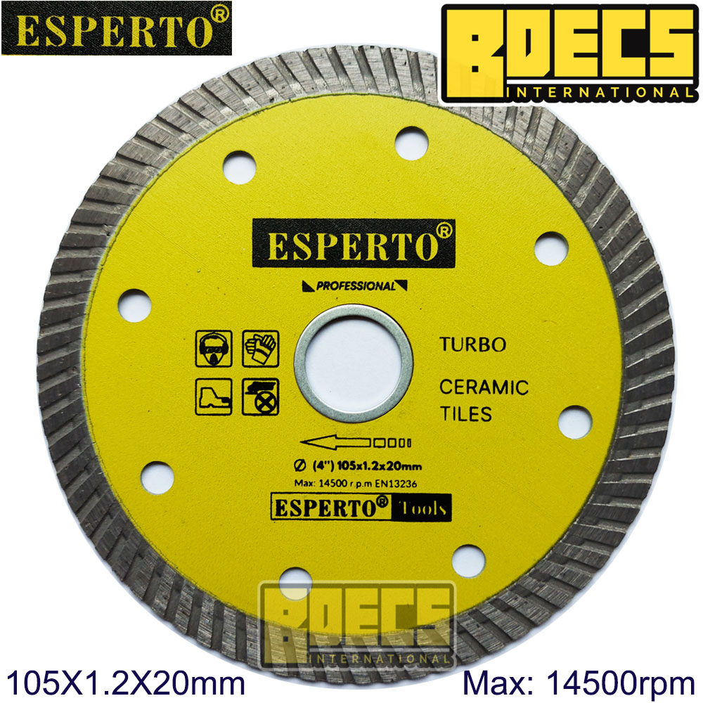 Esperto Diamond Disc Tiles Ceramic Heavy Duty 4" Super-thin I Bdecs ...