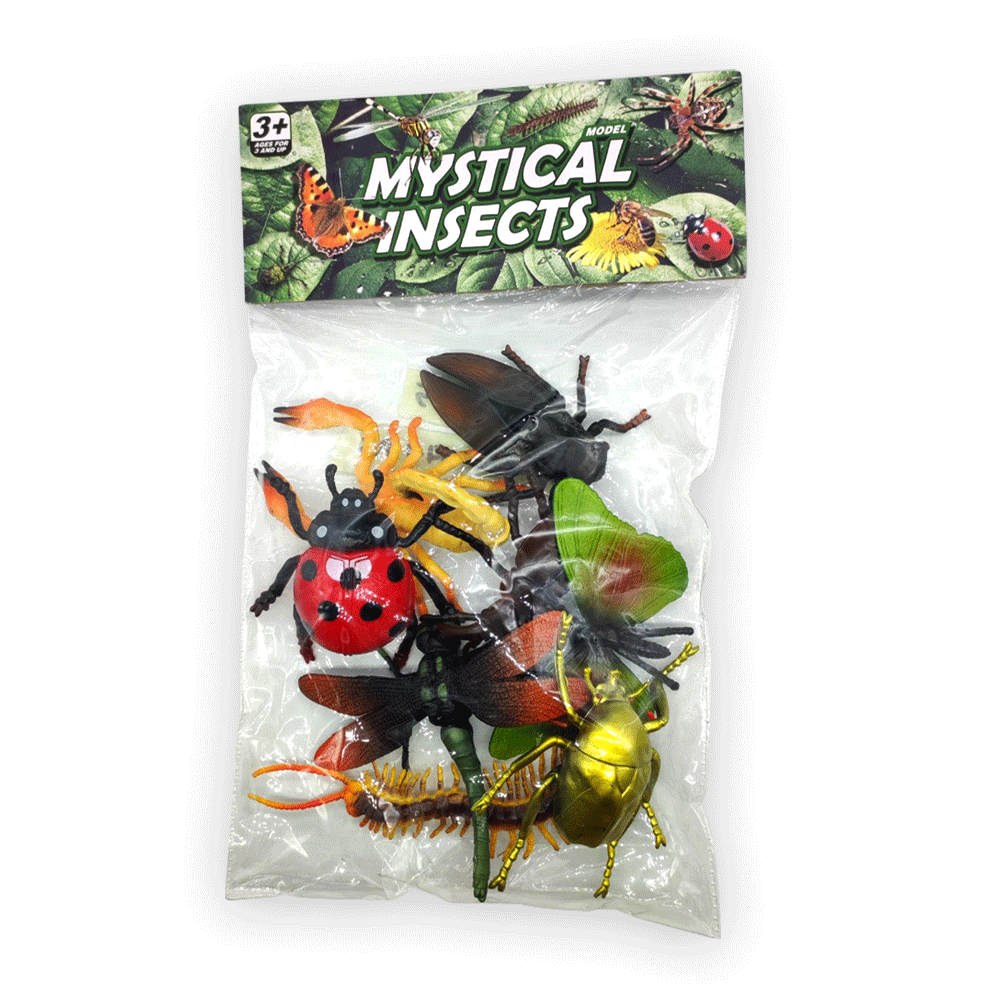 Hunter House Realistic Bugs Figures Toys - Plastic Insects Figurines ...