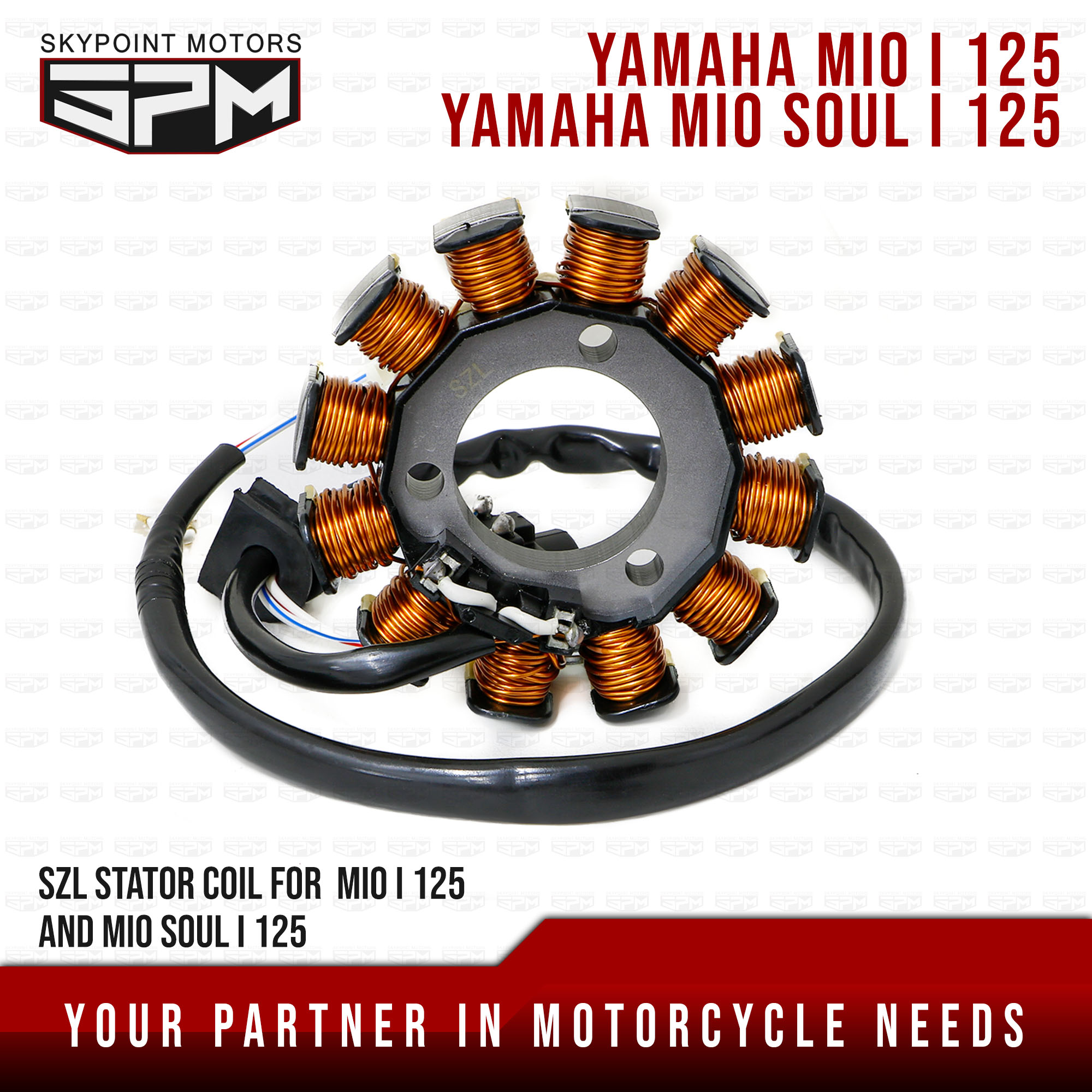 SZL STATOR COIL FOR YAMAHA MIO I 125 / MIO SOUL I 125 (9852-652 ...