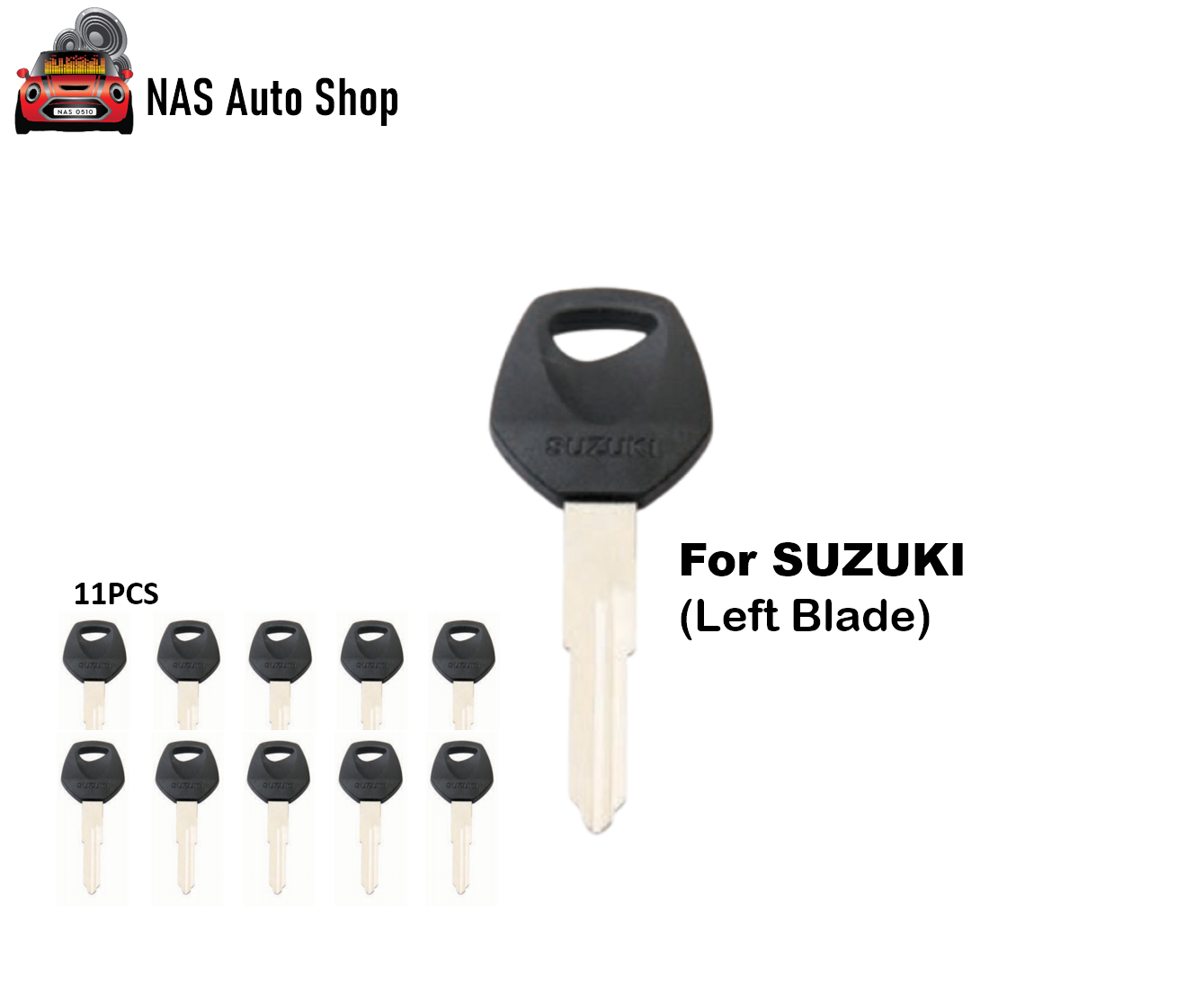 ND-255 Uncut Blade Blank Car or Motors Key Ignition for SUZUKI (LEFT ...