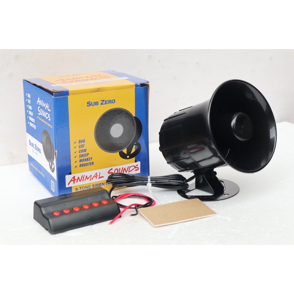 Motorcycle auto parts Car Siren Horn 6 Tone with Switch Animal Sounds ...