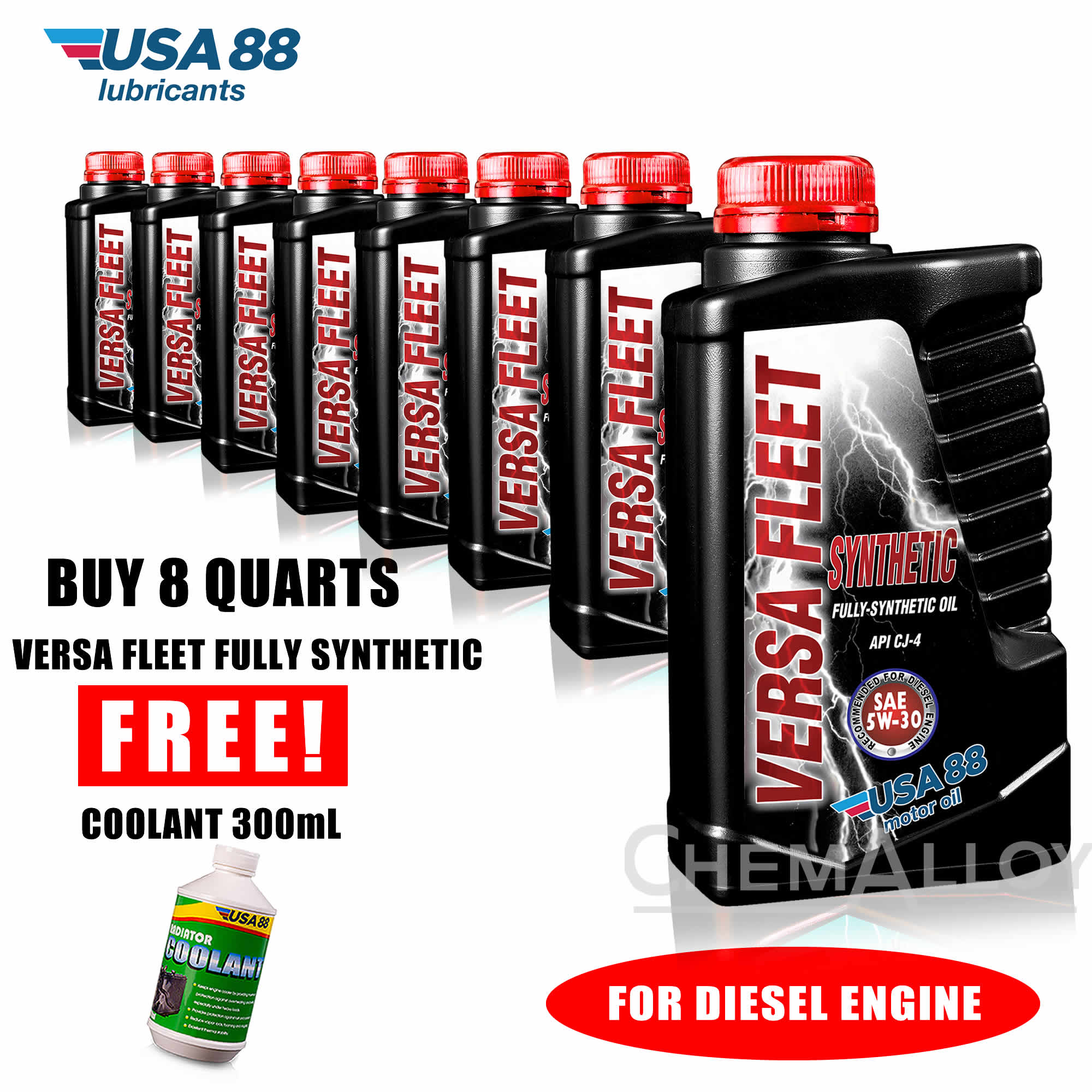 USA88 VF SYNTHETIC 5W-30 API CJ-4/SN FULLY SYNTHETIC DIESEL ENGINE OIL ...