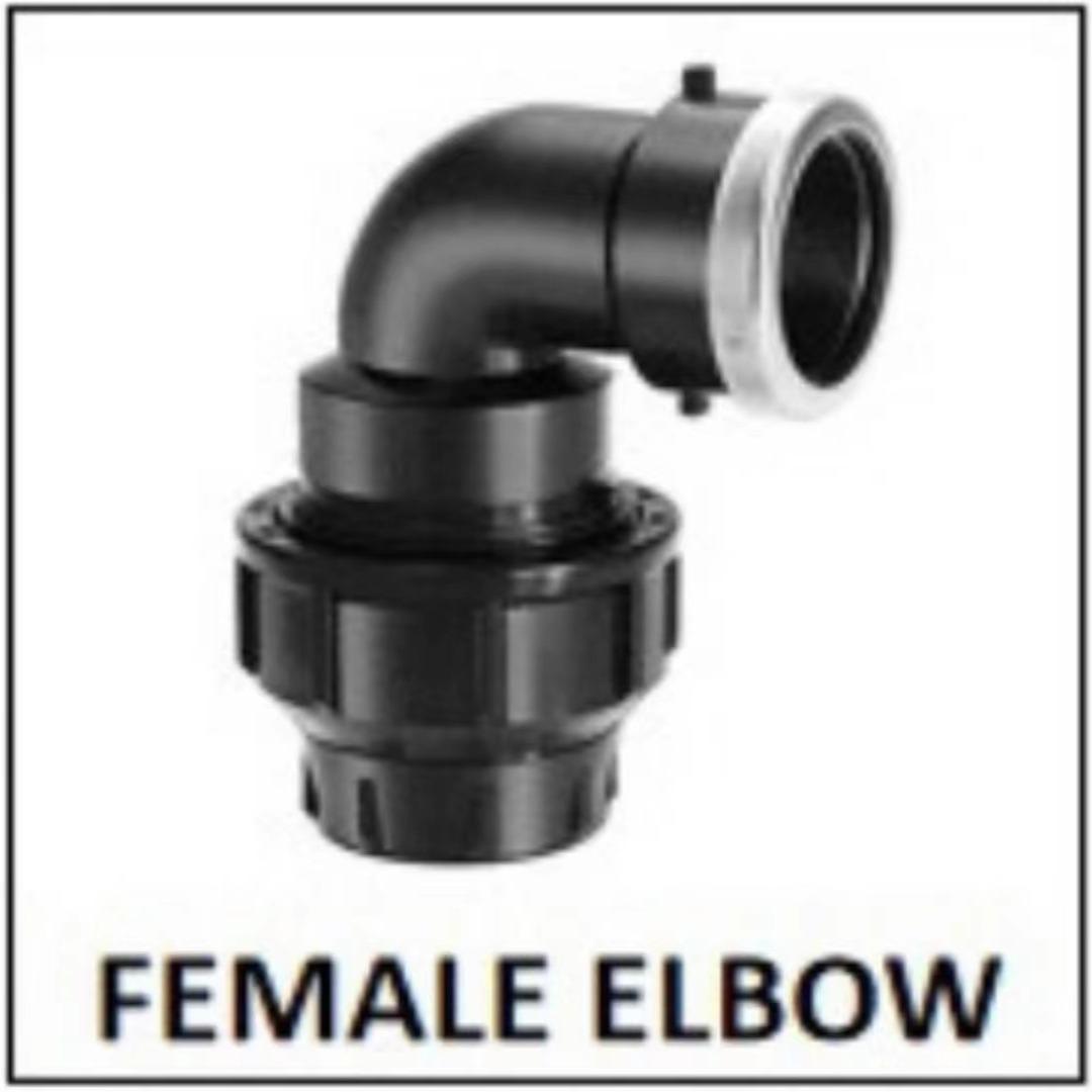 Black VOSCHTECH PE Compression Fittinges (Coupling, tee, elbow, adapter ...