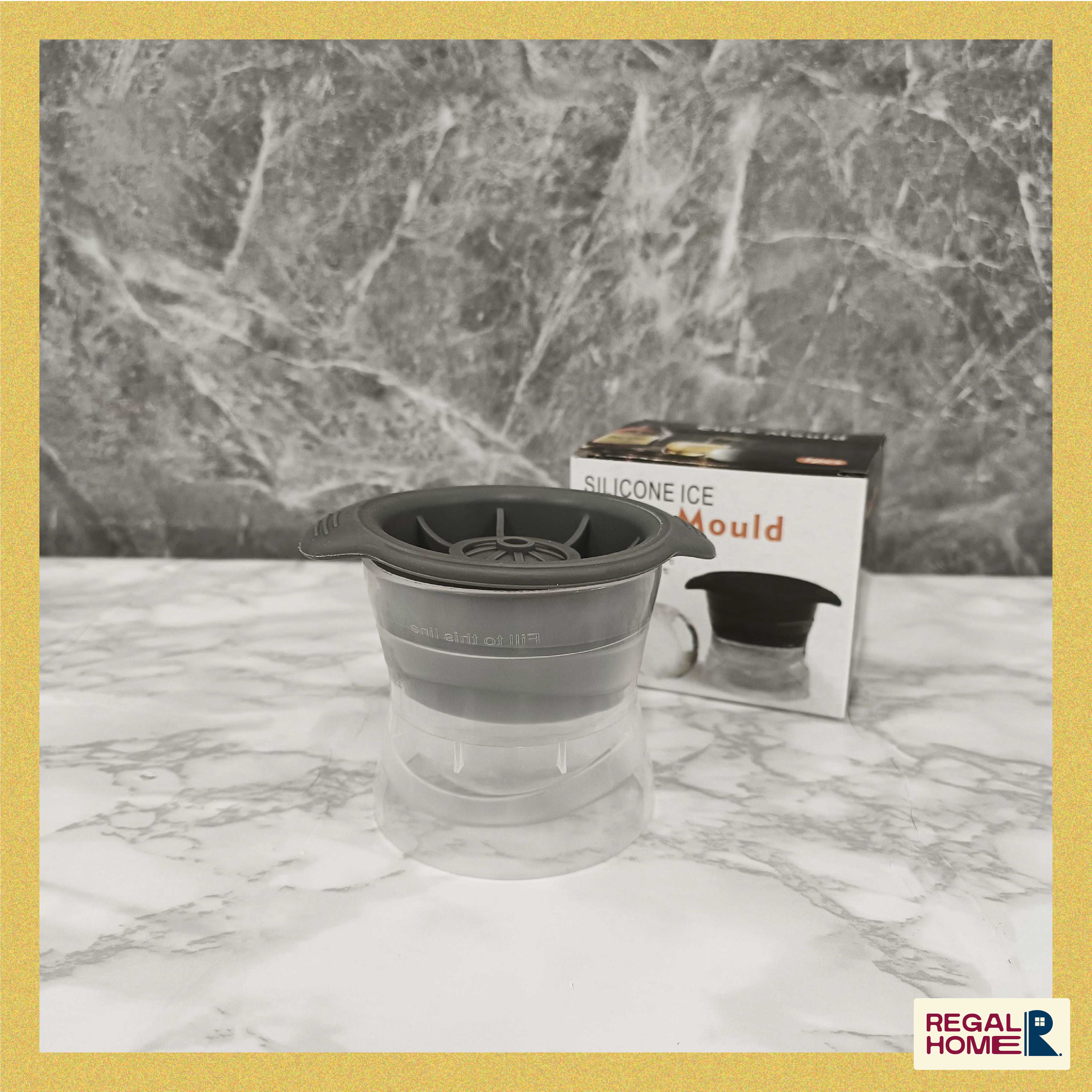 Silicone Ball Ice Mold Big Ice Sphere Whiskey Ice Molder Round Ice Box ...