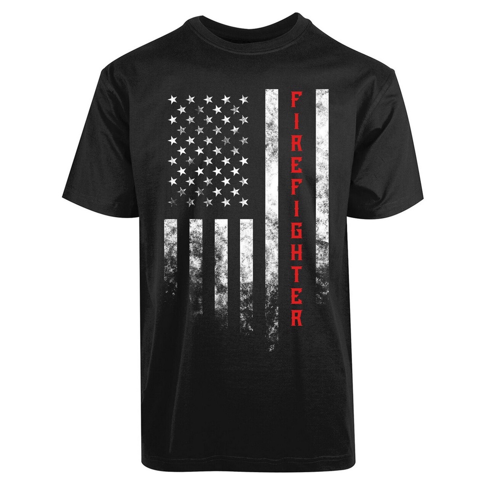 American Flag Fire Fighters New Men'S Shirt Labor Rescue USA Fire Team ...