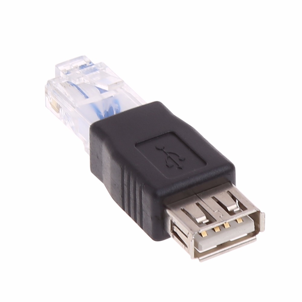 VHOIC 1/3/5pcs Lots Connector LAN Network F/M USB Type A Female To RJ45 ...