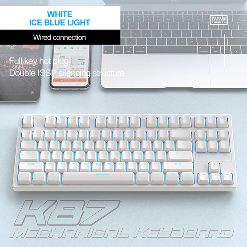 Ziyoulang K87 Mechanical Wired Keyboard 87 Keys Gamer Ergonomics ...
