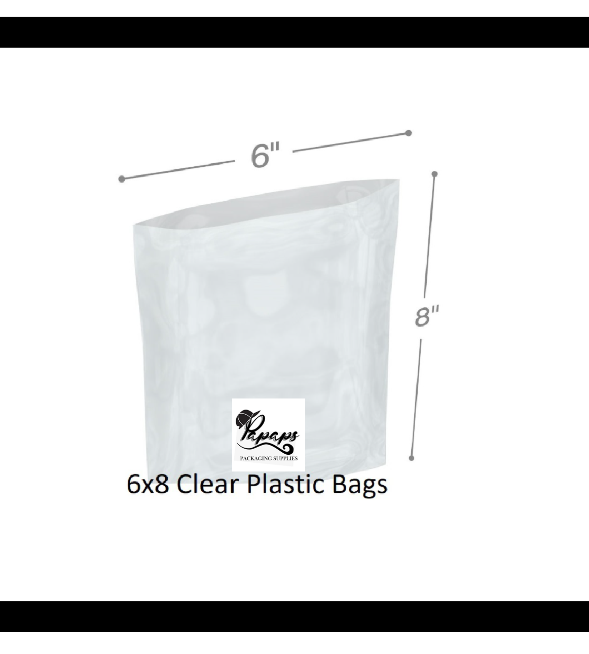 Papaps 6x8 inches PP Clear Plastic Bags 100pcs/pack | Lazada PH