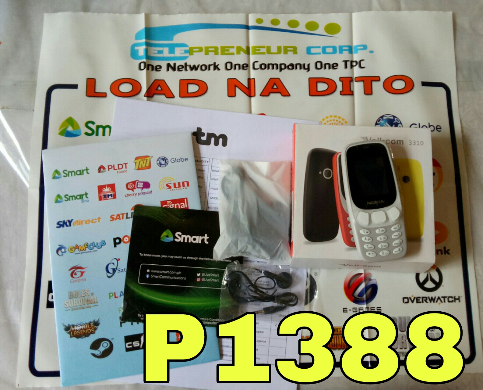 TPC Load Retailer Package #4 (Free basic phone, loading guides, mini ...