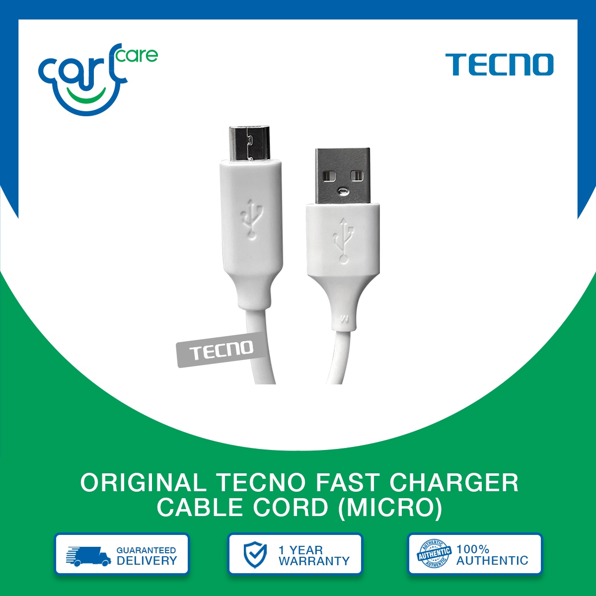 Original Tecno Fast Charger Cable Cord (Micro) | Lazada PH