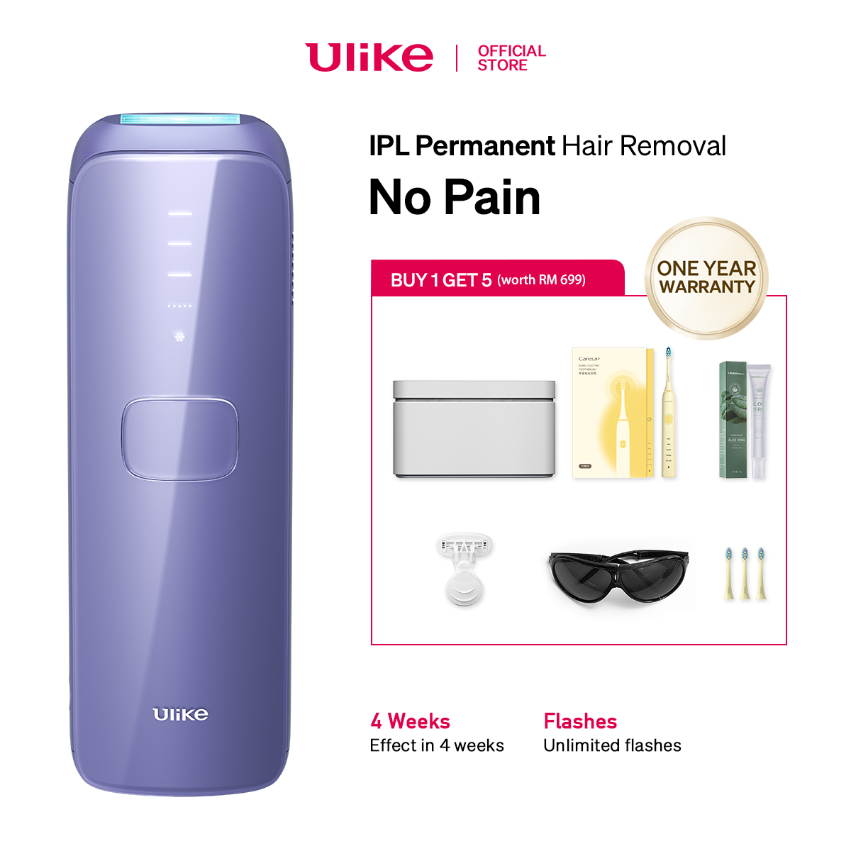 NEW Ulike Sapphire AIR-3 IPL Laser Hair Removal (Purple 60W) | Lazada PH