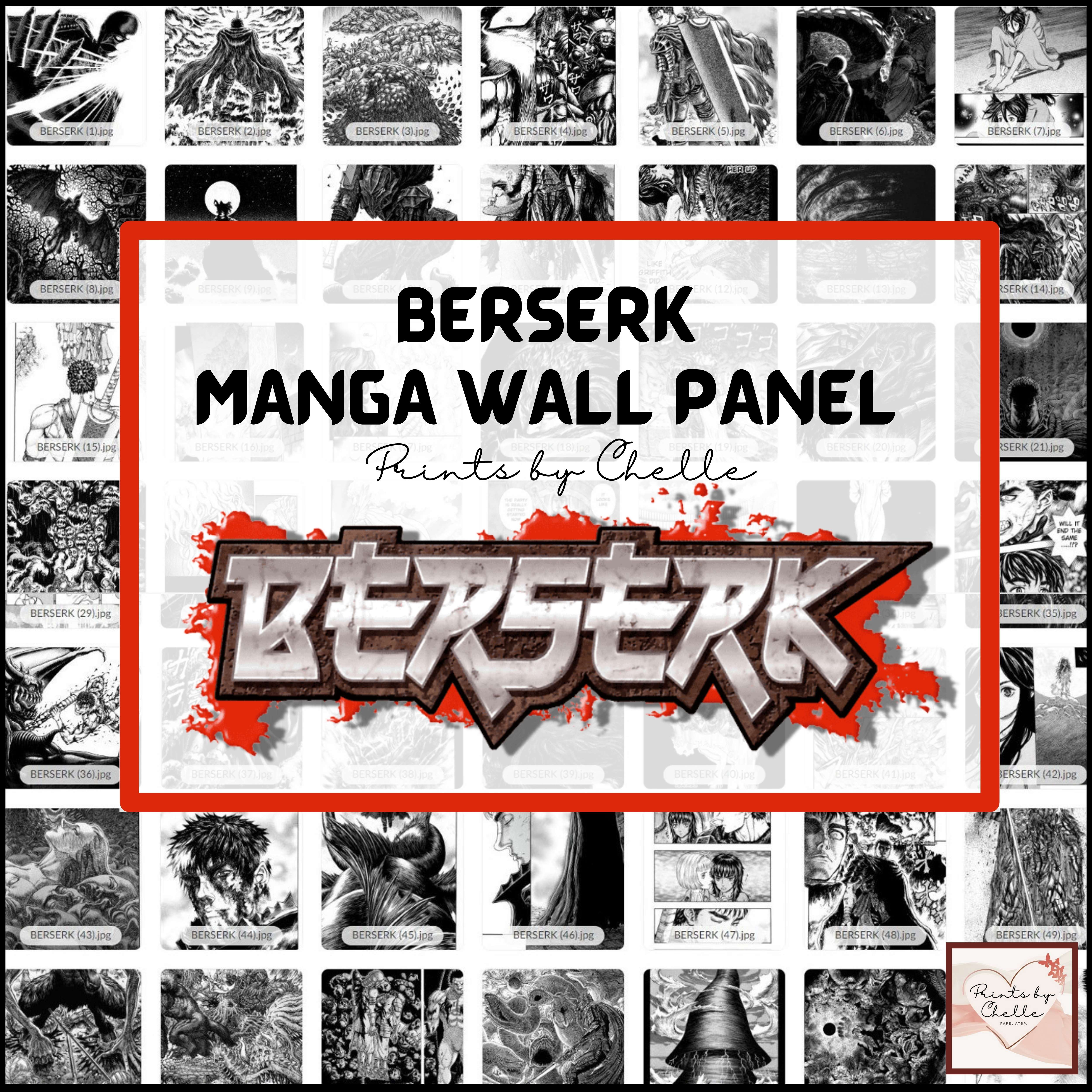 [PRINTS BY CHELLE] BERSERK Anime Manga Panel Wall Decor Sticker - A6 ...