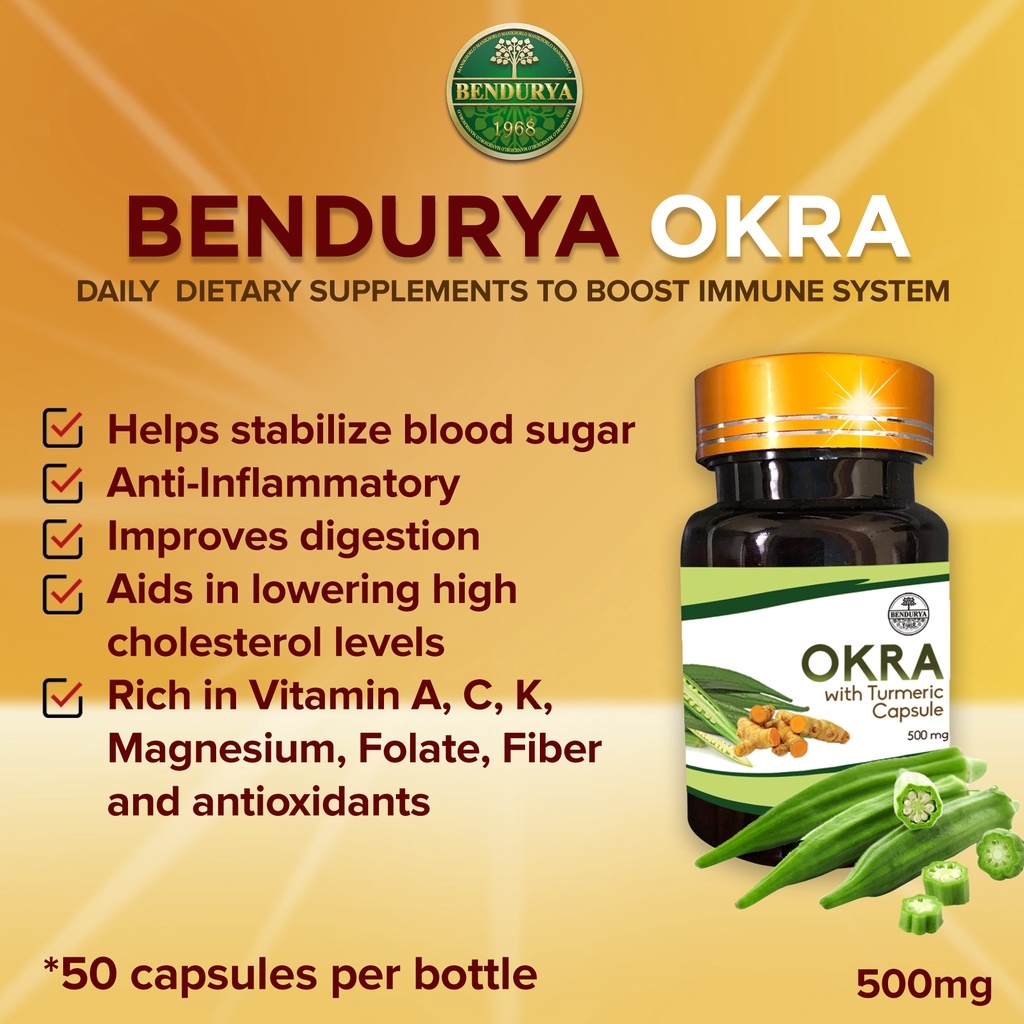 Bendurya Okra Capsule (500mg) | Lazada PH