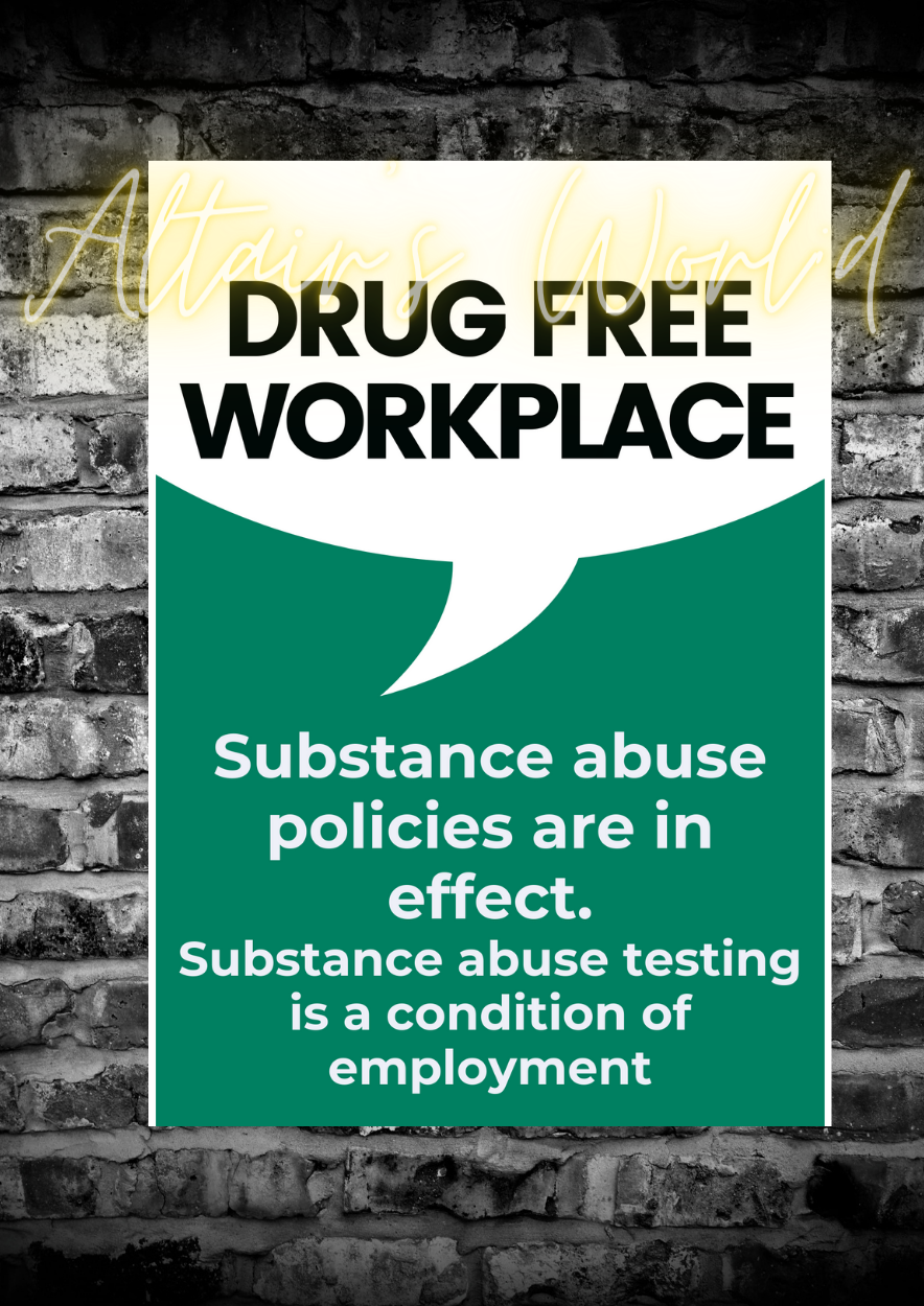 Signage for Business by AW : Drug Free Workplace Signage Sticker ...