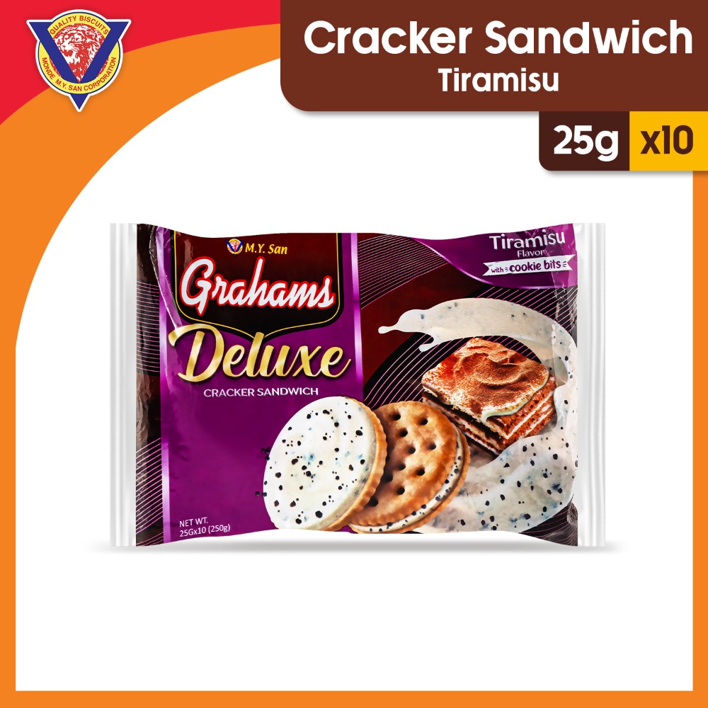 MY San Grahams Deluxe Cracker Sandwich Tiramisu 25g X 10 | Lazada PH
