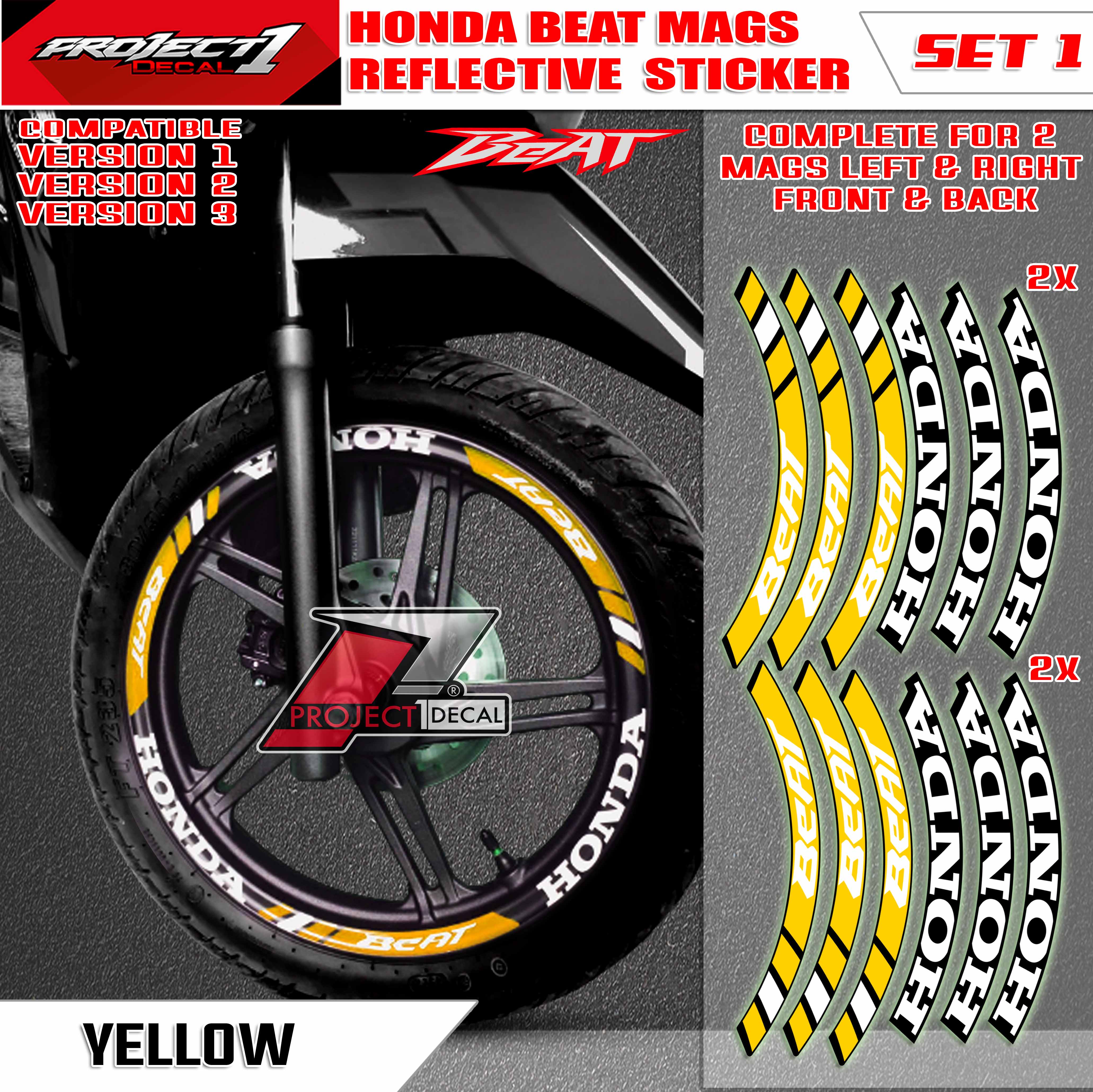 Honda beat reflective mags sticker | Lazada PH