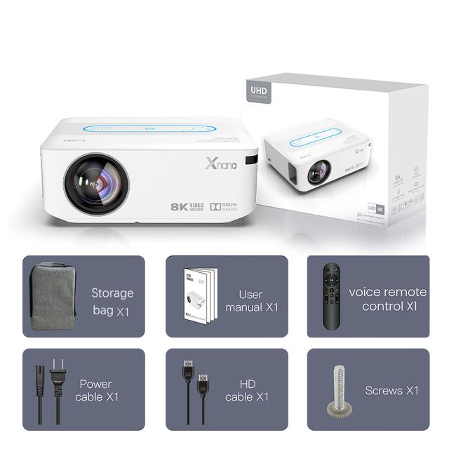 Transpeed Projector 4K 1080P 8K video 300ANSI LED Adroid Projectors ...