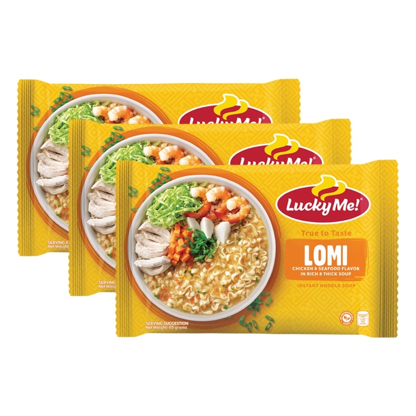 Lucky Me! Instant Lomi Seafood and Vegetable Flavor 65gx3 | Lazada PH
