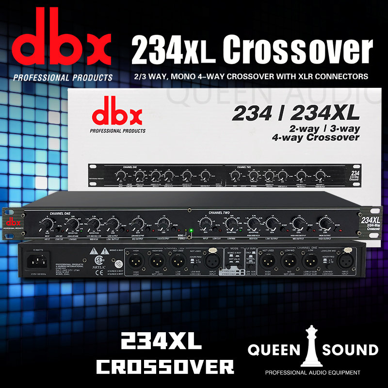 Genuine DBX 234/234XL Stereo 2 way/3 way / 4way Crossover (There is a choice of black and white ...
