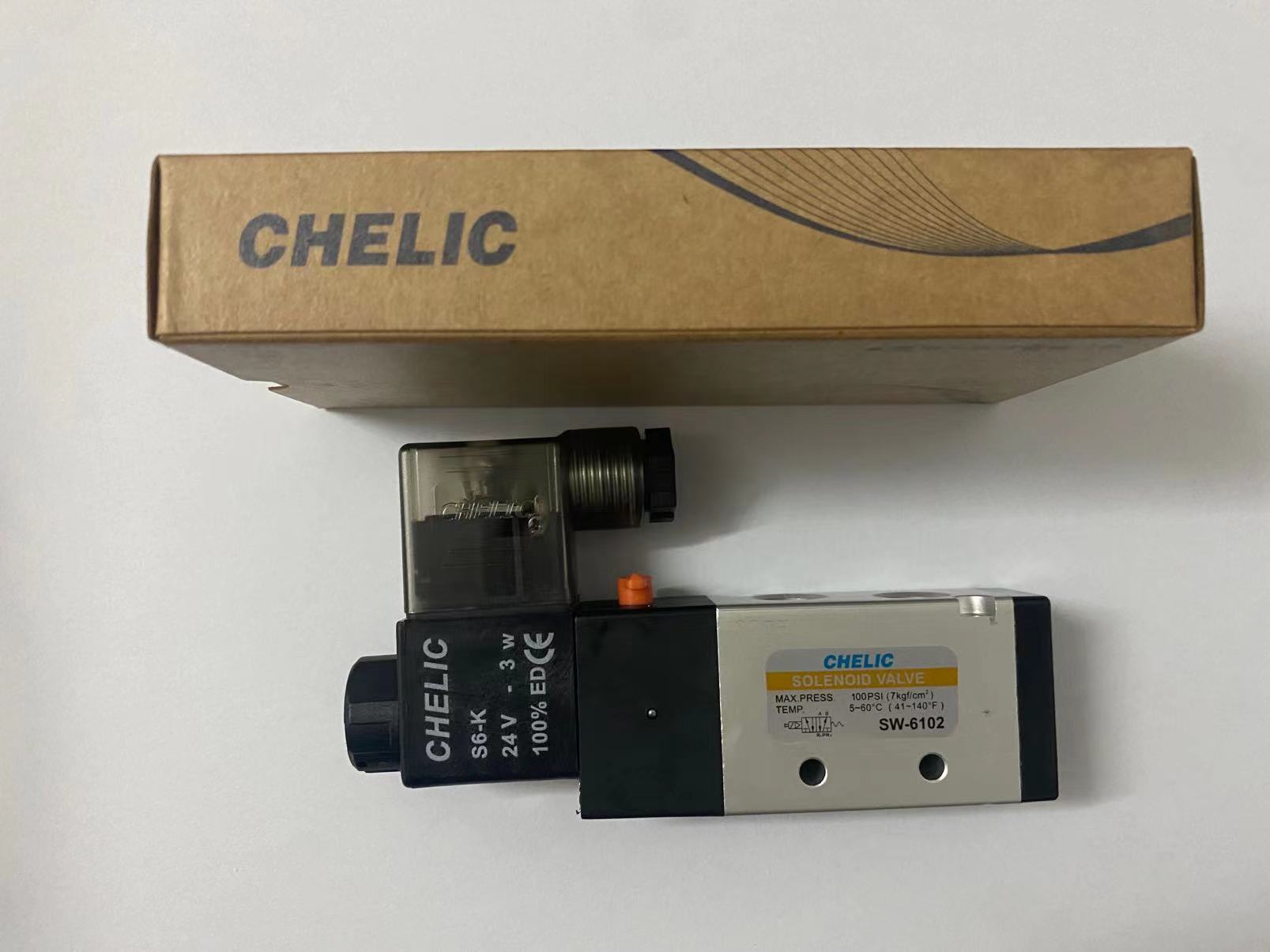 【Original Product/Manufacturer's Own Use】CHELIC Electric Solenoid Valve 24V-3W SW-6102 Pneumatic ...