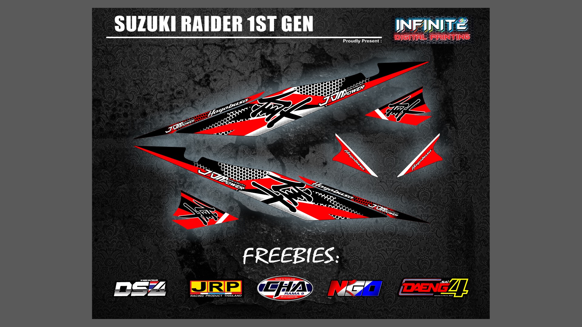 Raider 150 1st Gen Decal Hayabusa (Stock Template) w/freebies | Lazada PH