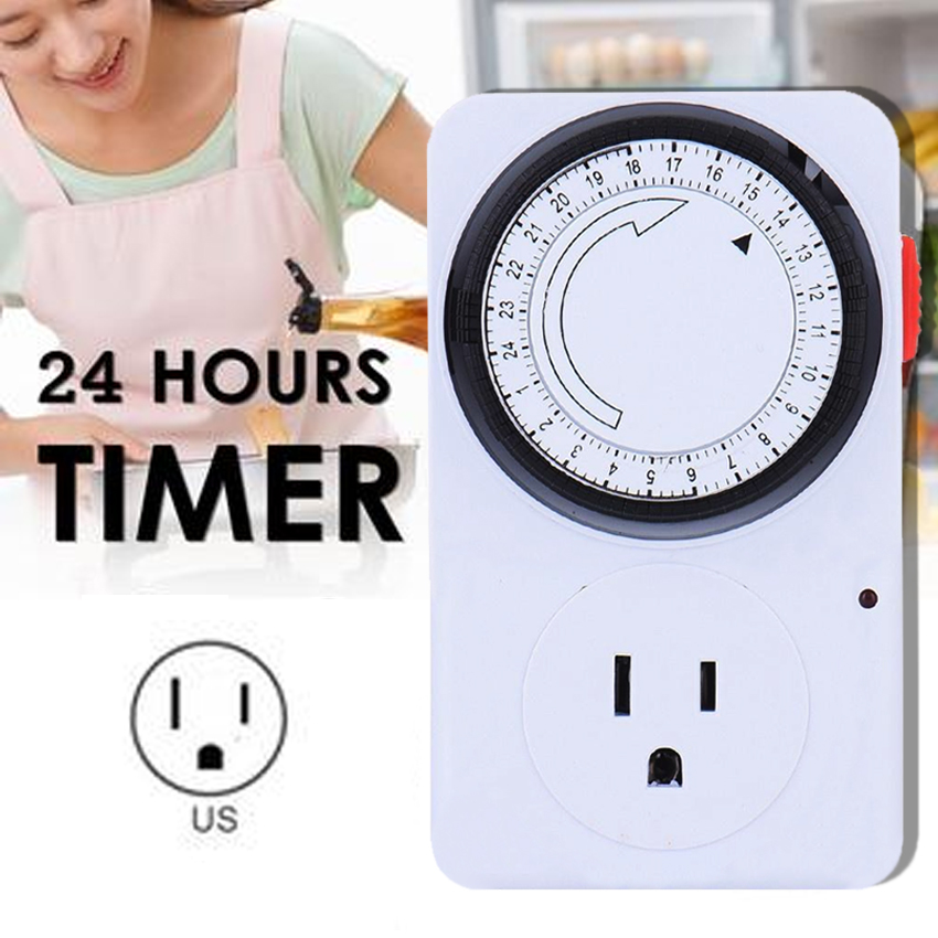 TechTrance 24 Hour Timer Power Switch Wall Plug for Power Saving for ...
