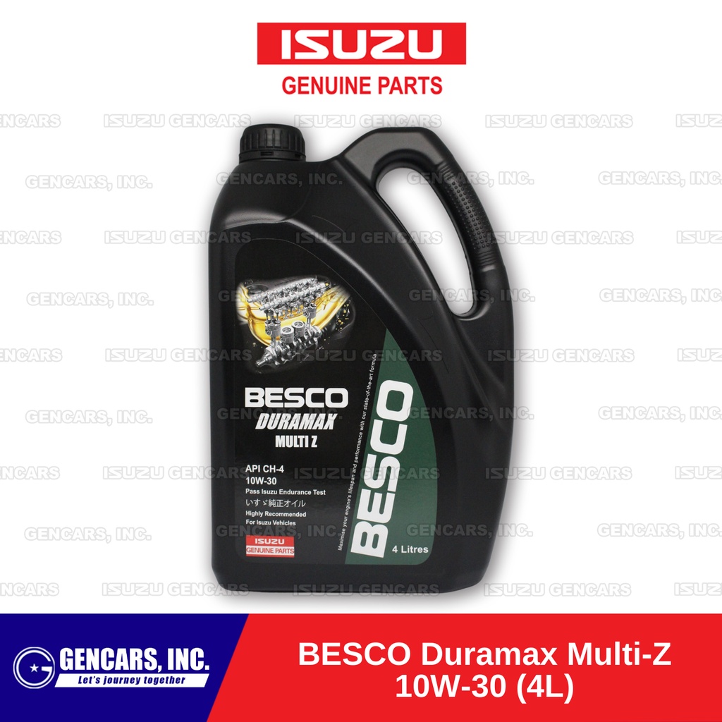 Isuzu BESCO Duramax Multi-Z Engine Oil (4L) (API CH-4 10W-30) (1 ...