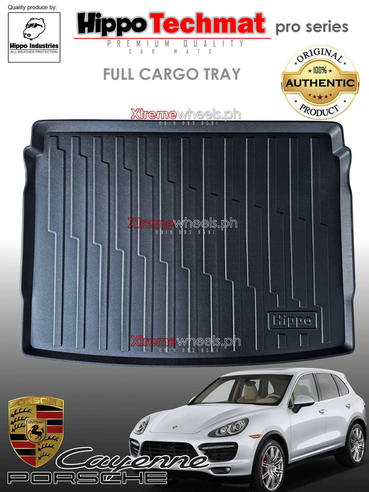 Porsche Cayenne 2019-2024 Trunk / Cargo Tray Pro Serries Hippo Techmat Thailand Made Deep Dish ...